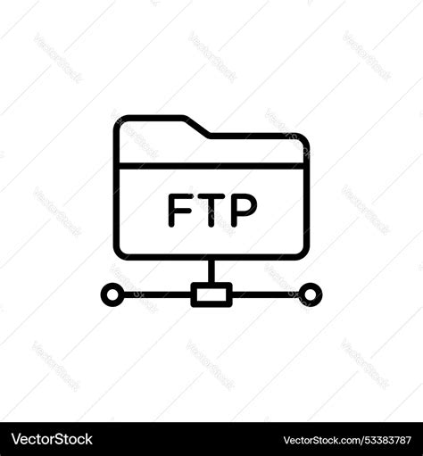 Ftp Icon Set Server Web Connection Symbol Vector Image