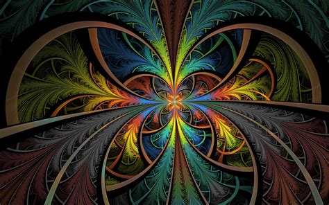 Digital Art Abstract Fractal Mirrored Colorful Wallpapers Hd Desktop And Mobile Backgrounds