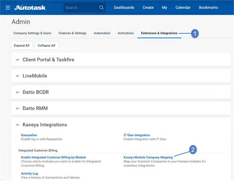 Using Your Autotask Integration