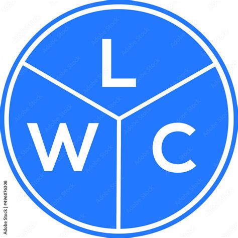 Lwc Letter Logo Design On White Background Lwc Creative Circle Letter