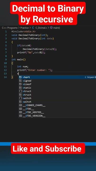 Decimal To Binary Converter In C Decimaltobinary Programming Clanguage Binary Tutorial