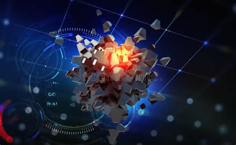 Abstract Nanostructure And Technologies Of The Future Information Funnel Global Network Stock