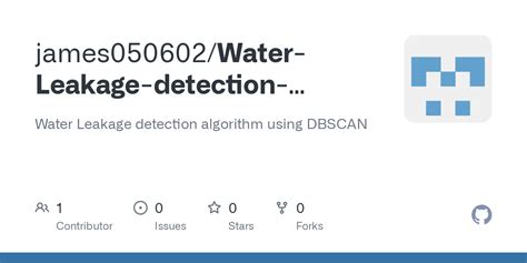 Github James050602 Water Leakage Detection Using Dbscan Water Leakage Detection Algorithm