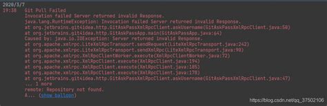 Idea Git Remote Repository Not Foundremote Repository Not Found Csdn博客