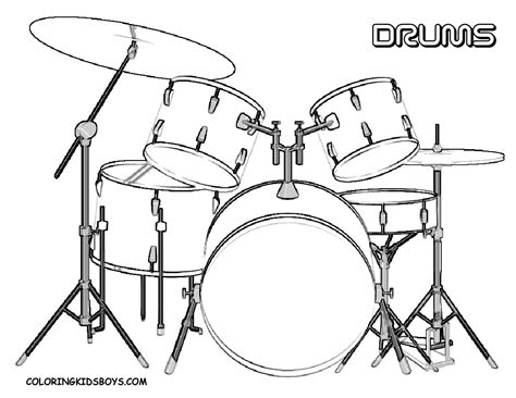Pin To Color Music Coloring Drums Artwork Drums
