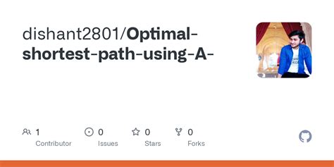 github dishant2801 optimal shortest path using a