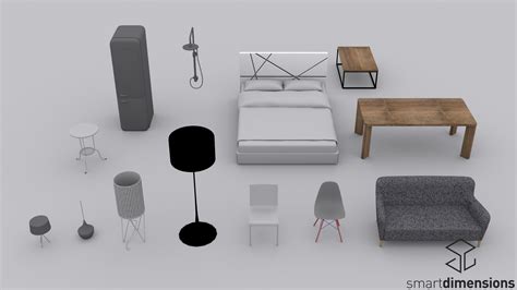 낮은 폴리 가구 팩 3d 모델 29 Max Free3d