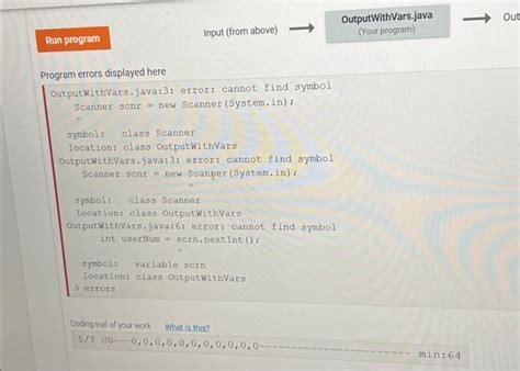 Solved 137 Basic Output With Variables Java How Do I Fix