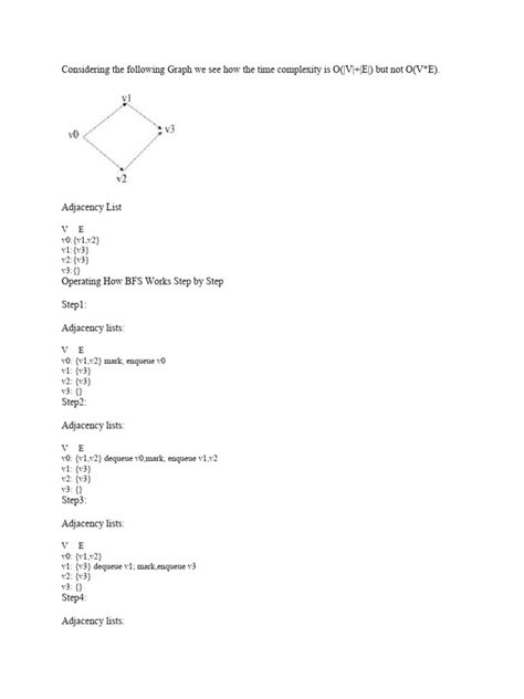 Bfs Time Complexity Pdf Teaching Methods And Materials Science And Mathematics