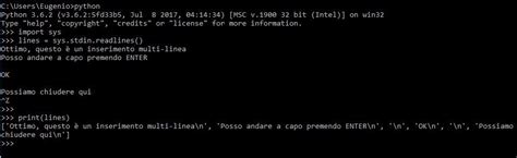 Importare Un Input Di Più Linee In Python Eugenio Nappi
