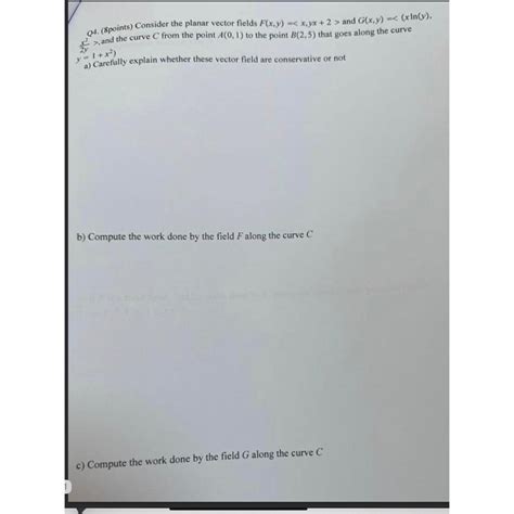 Q4 8points ﻿consider The Planar Vector Fields And