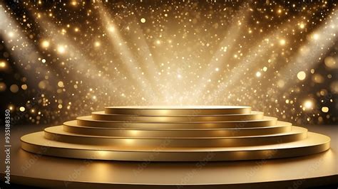 Gold Podium Background With Rectangle Geometric Rectangle Animation