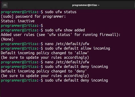 Ufw Networksecurity Linux Cybersecurity Technologyenthusiast