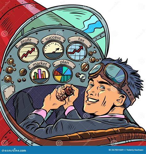 Cockpit Of Airplane Inside View Flight Deck Of Modern Aircraft