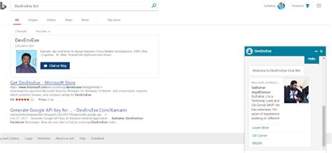 building chat bots with bing search results using bot framework msdevbuild