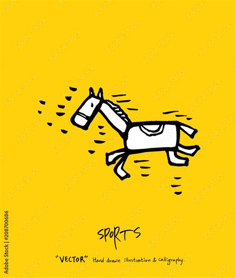 스포츠 포스터 손으로 그린 스포츠 그림 Stock Vector Adobe Stock