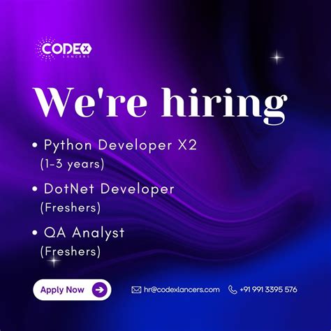 Wearehiring Lifeatcodexlancers Python Flutterflow Dotnet Jyoti
