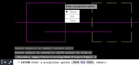 Autocad Extend Command