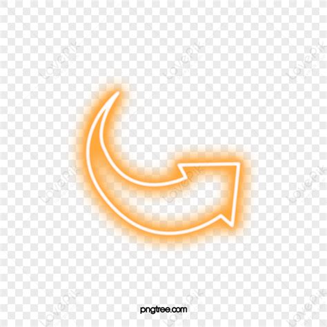 주황색 상징 화살 일러스트 네온 일러스트표네온 상자방향 Png 일러스트 무료 다운로드 Lovepik