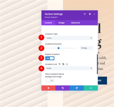 How To Use Divis Gradient Repeat Option To Create Custom Background Patterns
