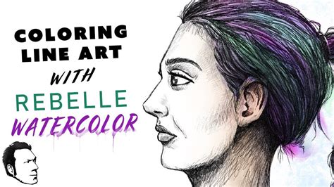 How To Color Your Sketches With Rebelle Watercolor Youtube