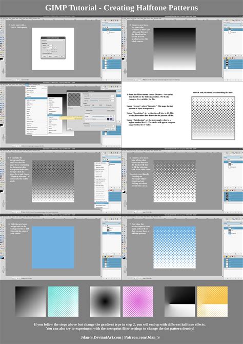 Gimp Tutorial Halftone Patterns By Jdan S On Deviantart