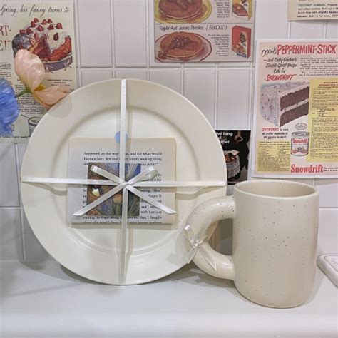 스리아마켓 크림 플레이트 접시머그 컵 선물세트 집들이 결혼 돌잔치 답례품 Seuliahmarket 위시버킷