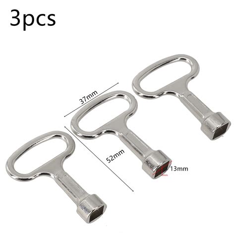 Silver Square Key 3pcs Square Key Water Tap 8mm Square Socket Special