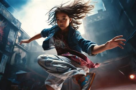 Premium Ai Image Elevating Dance Of A Girl Generative Ai
