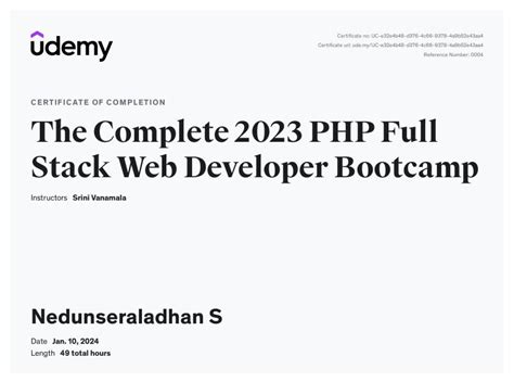 Seraladhan S On Linkedin Php Fullstackdevelopment Udemy Learning