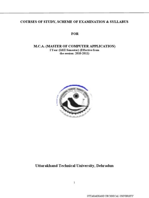 Mca I Year Syllabus 9 9 2011 Pdf Numerical Analysis Pointer