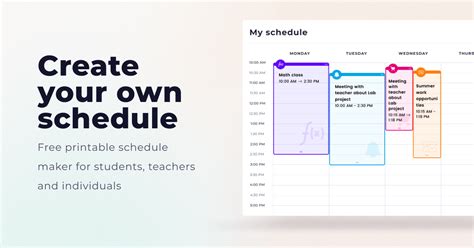 College Class Schedule Maker