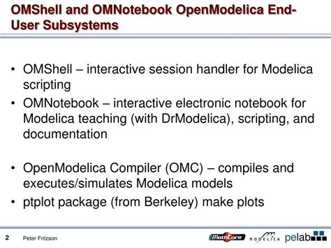Ppt Openmodelica Omshell And Omnotebook Introduction And Exercises Powerpoint Presentation