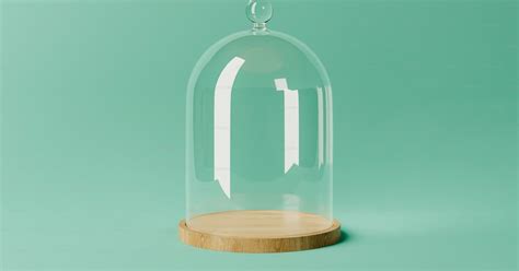 반사가 있는 유리 돔으로 덮인 제품 디스플레이를 나타냅니다 3d 렌더링 사진 Unsplash의 비우다 이미지