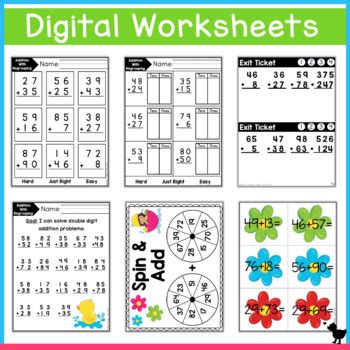 Double Digit Addition With Regrouping Digital Center Google Slides PowerPoint