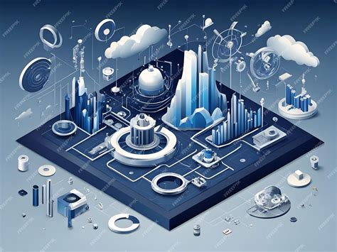 Premium Ai Image Isometric Data Visualization Illustration