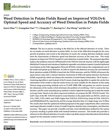 Ra282weeddetectionfromrgbinpotatofields
