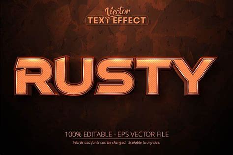 Rusty Text Effect Editable Design