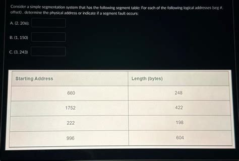 Solved Consider A Simple Segmentation System That Has The