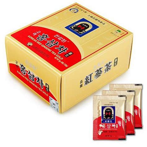 Chá Ginseng Coreano Panax Ginseng Red 50 Sachês De 3g Korea Ginseng
