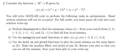 Solved Consider The Function Z R R Given By Chegg Com
