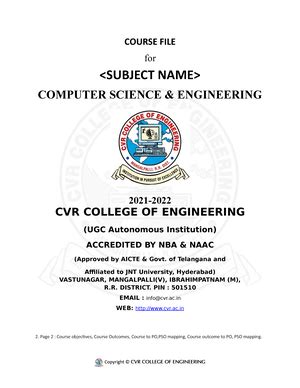 PDS Assignment 1 CVR COLLEGE OF ENGINEERING An UGC Autonomous