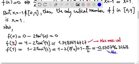 Solvedfind The Absolute Maximum And Absolute Minimum Values Of F On The Given Interval Fxx