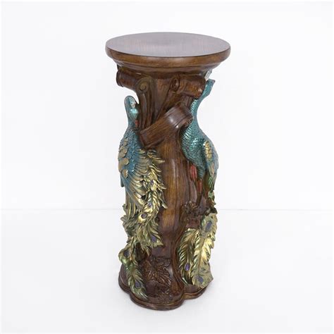 Rosdorf Park 325 Rustic Resin Peacock Plant Stand Indoor Multi