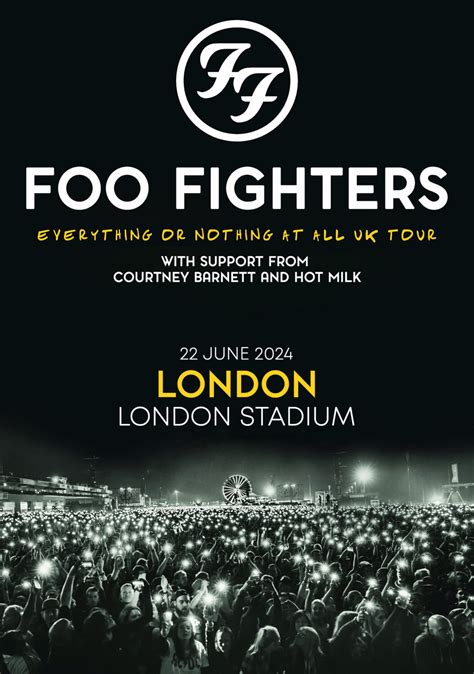 Foo Fighters 2024 Uk Tour London Poster
