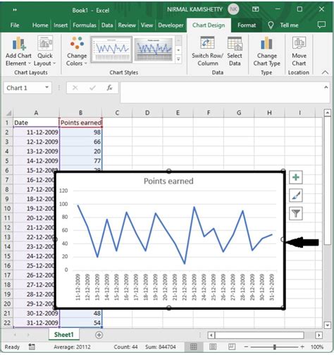 How To Always Keep A Chart In View When Scrolling In Excel