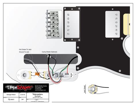 Toneshaper Wiring Kit Telecaster Big Apple Hh1 Toneshapers