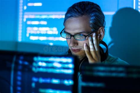 Monitor Of It Developer Stock Image Image Of Monitor 61338557