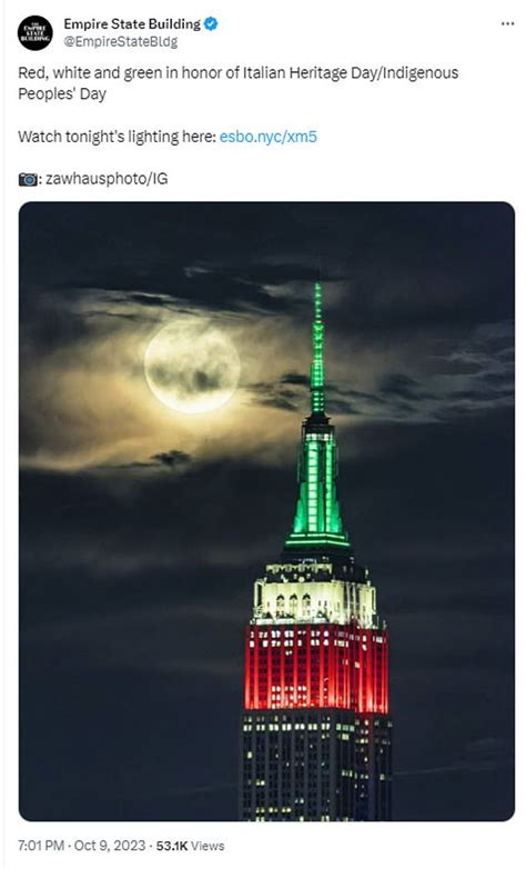 Empire State Building Causes Confusion With Columbus Day Illumination