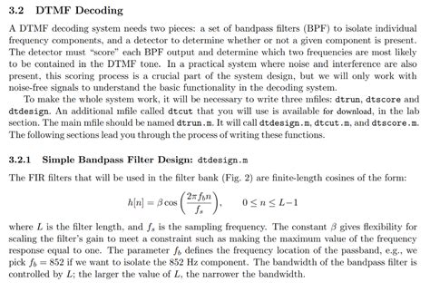 32 Dtmf Decoding A Dtmf Decoding System Needs Two